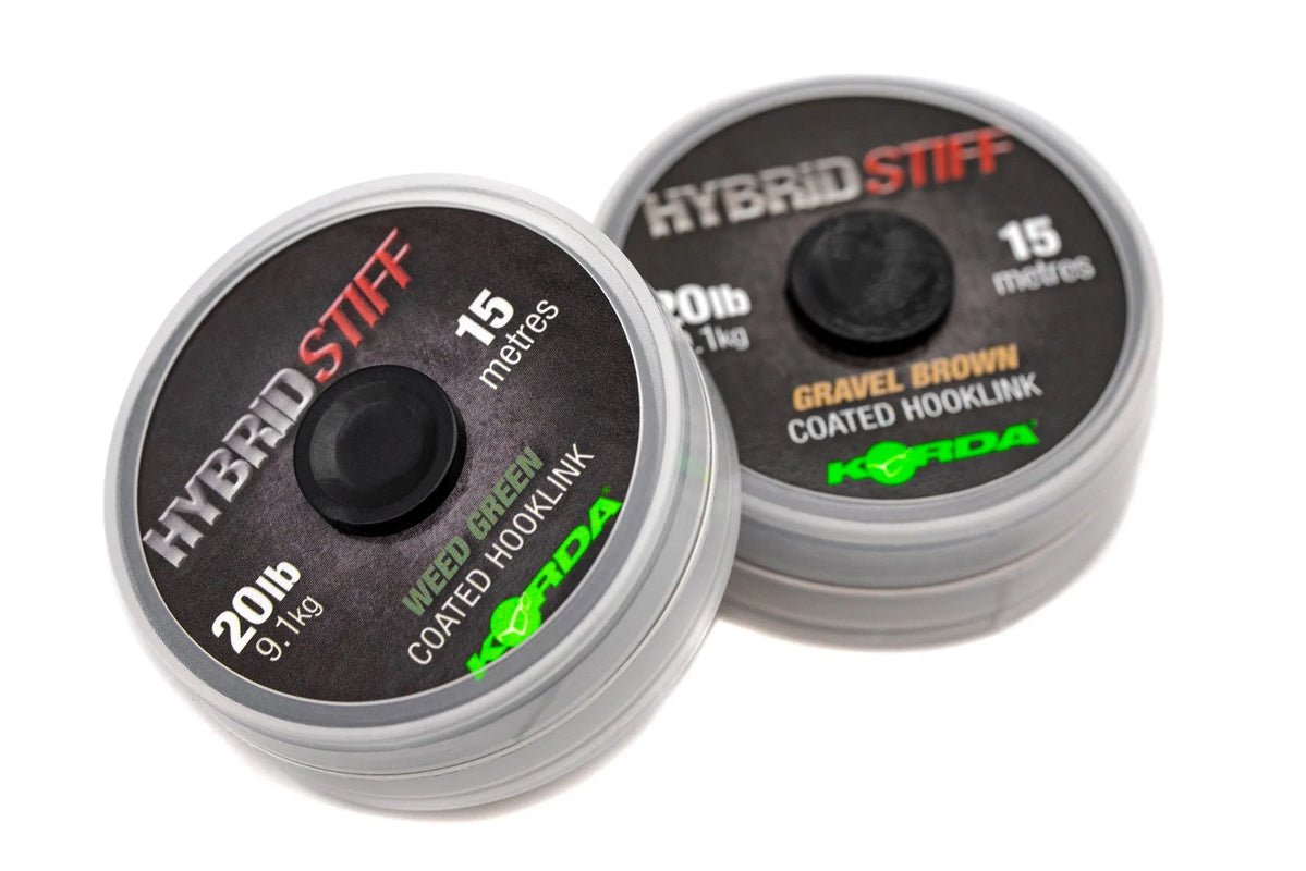 Korda Hybrid Stiff coated braided hooklength 20lb 15metres — Reelfishing