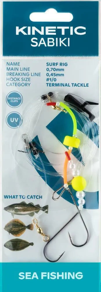 Kinetic Sabiki Surf Rig Yellow Pearl 1/0 | Reelfishing